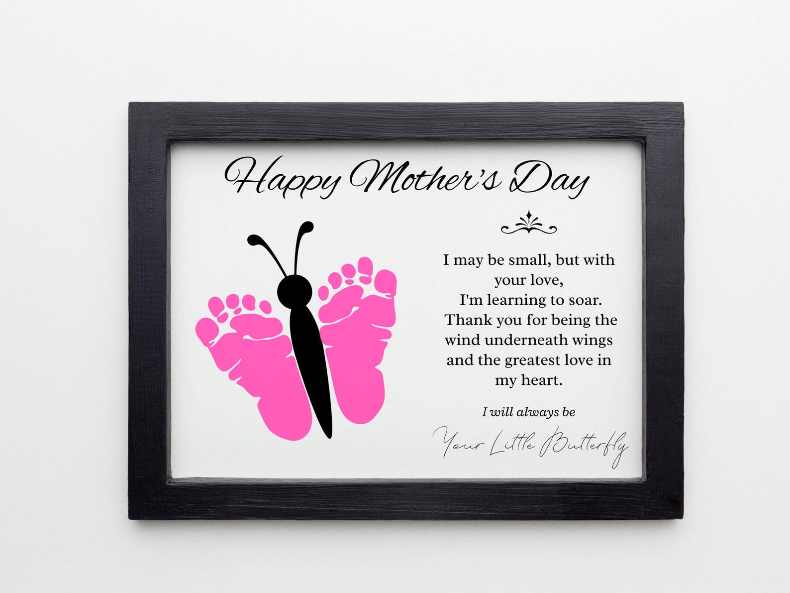 Mother's Day Butterfly Footprint Craft, Mother's Day Footprint Art ...