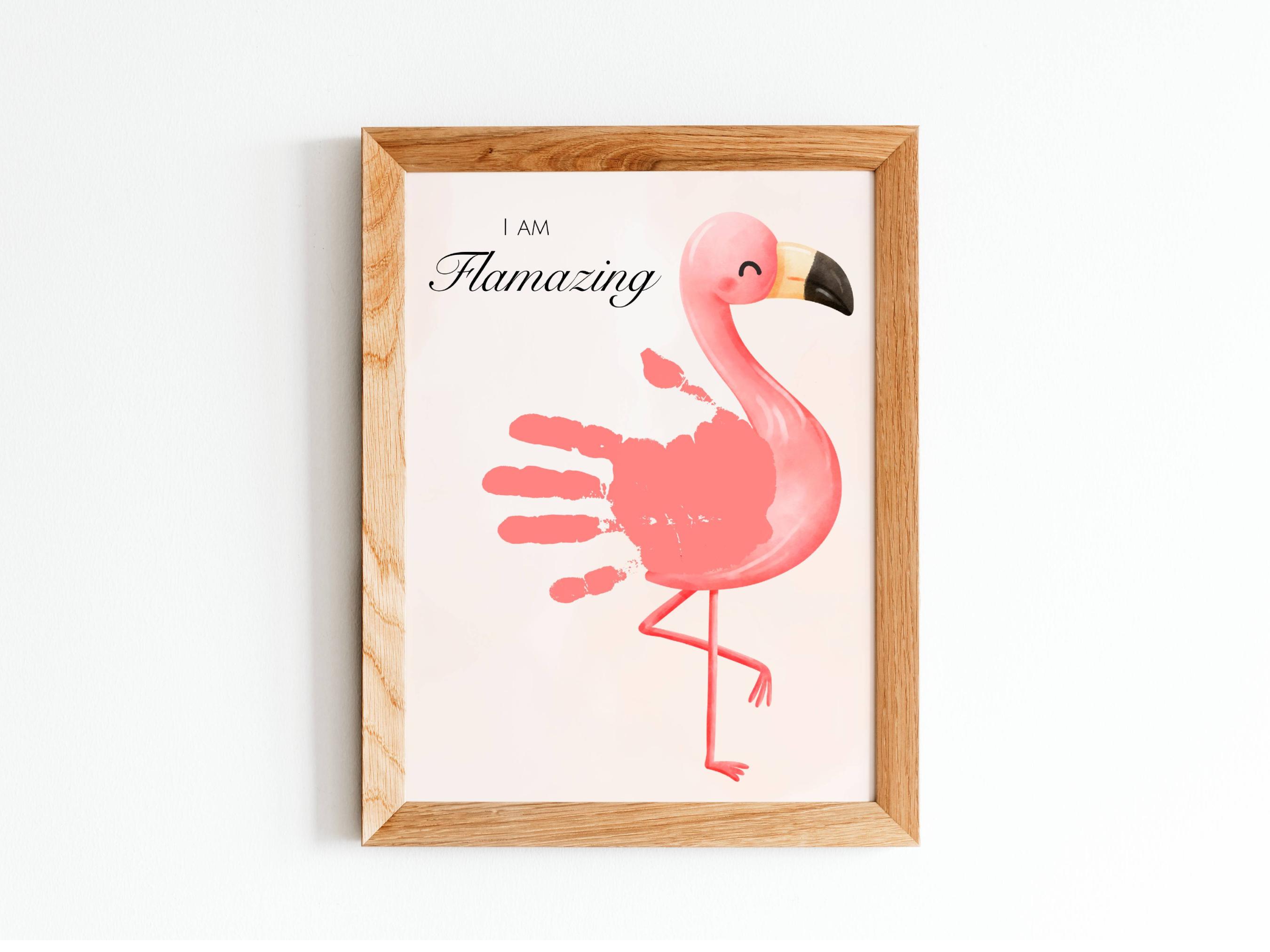 Flamingo Handprint Craft, Animal Crafts, Baby Keepsake, Daycare Crafts ...