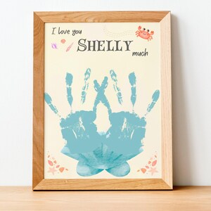 Shell Handprint Craft; Crafts for Kids; Daycare Activity; Baby Keepsake ...