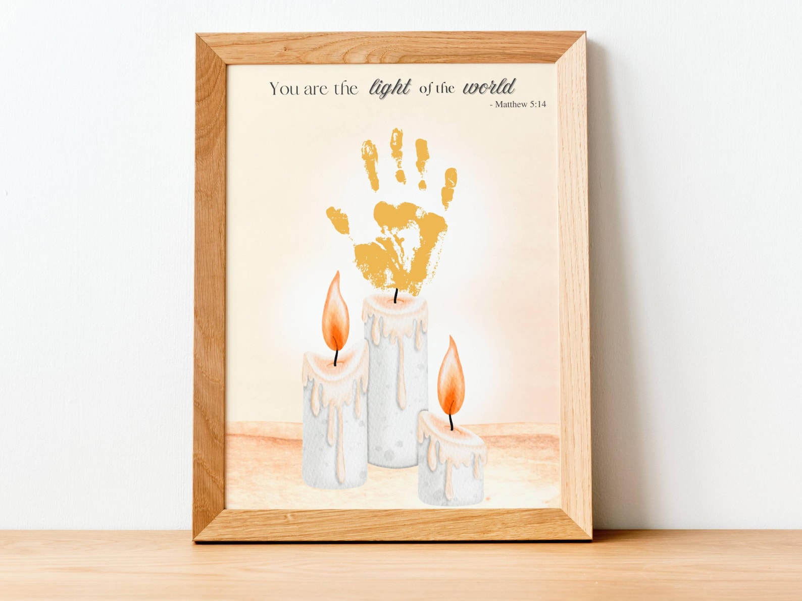 Candle Handprint Craft, Christian Keepsake (PDF & JPG) - Etsy
