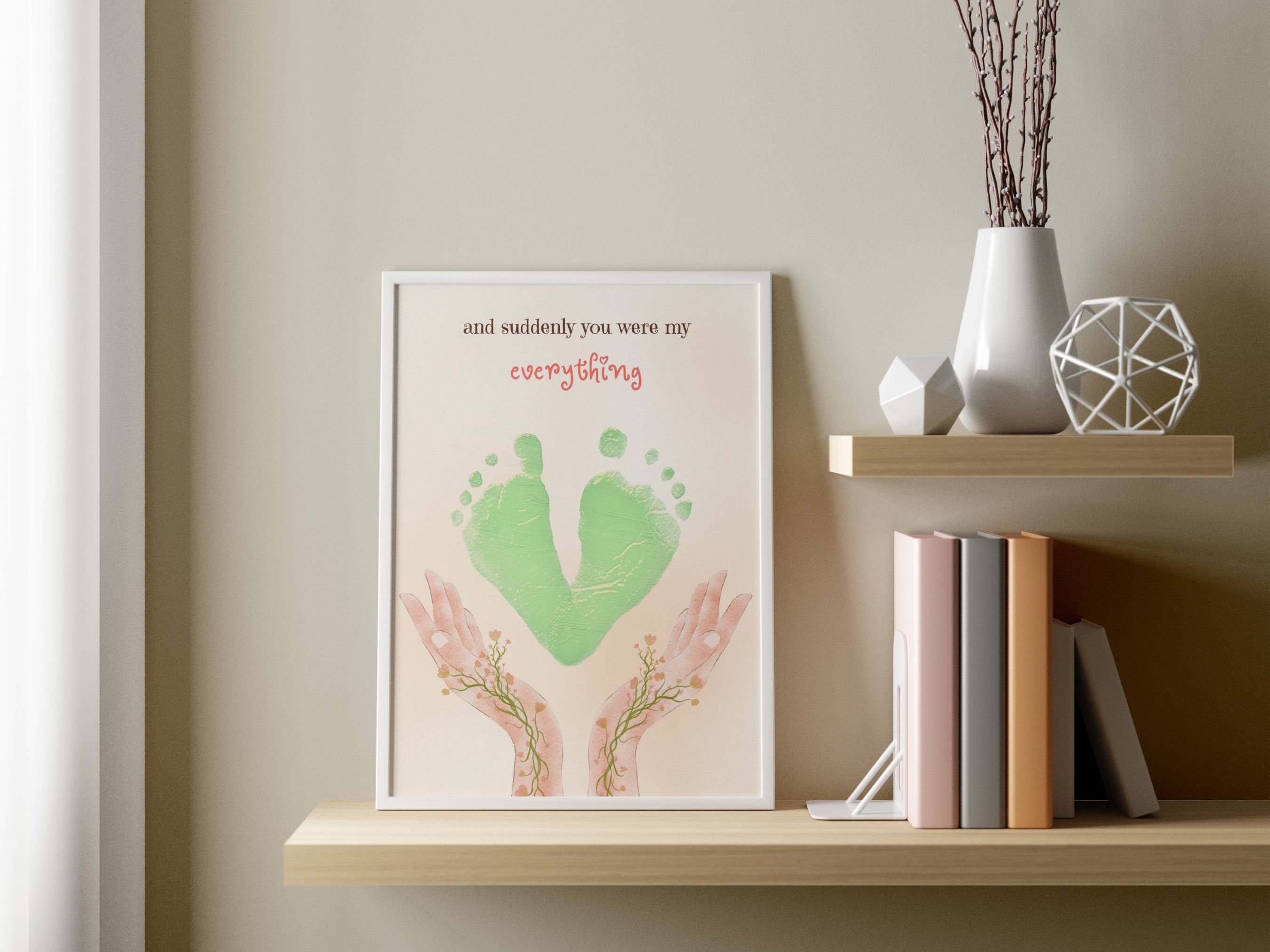 Printable Footprint Craft, Baby Keepsake, Gift for Mom, Mother's Day ...