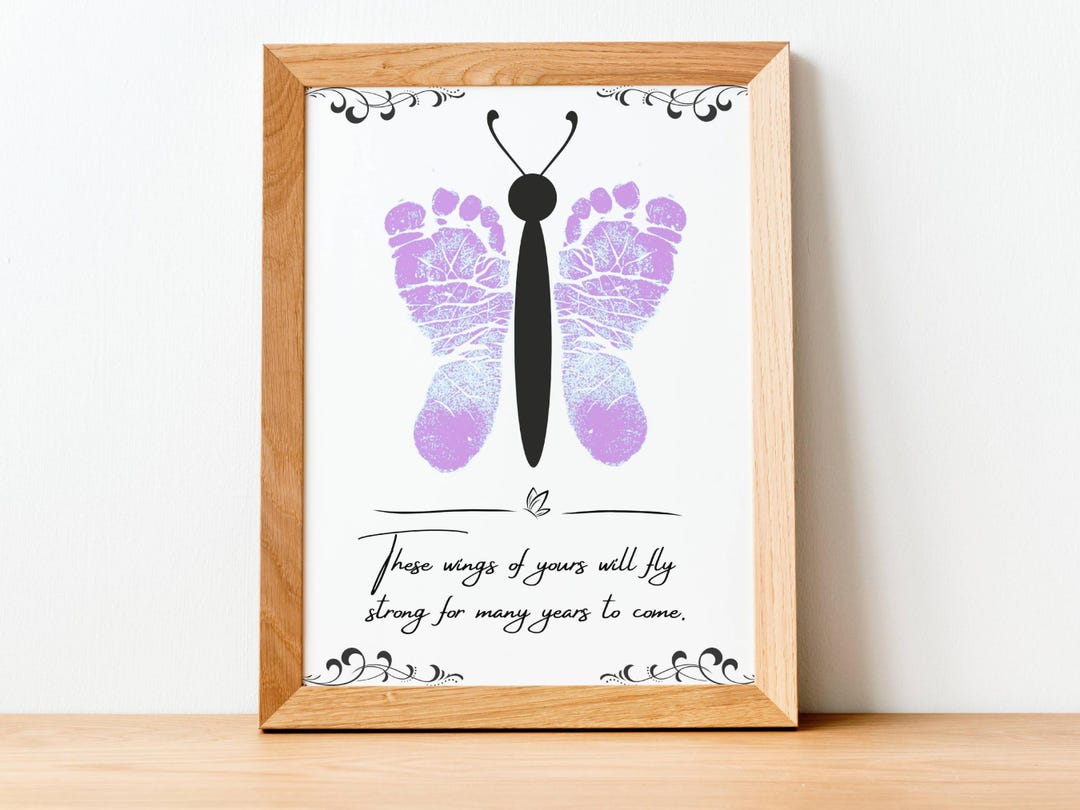 Butterfly Footprint Craft, Footprint Art, Baby Keepsake, Daycare Craft ...