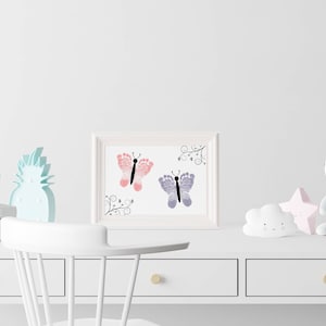 Butterfly Footprint Craft, Footprint Art, Baby Keepsake, Daycare Craft ...