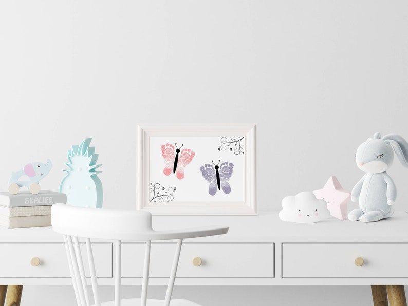 Butterfly Footprint Craft, Footprint Art, Baby Keepsake, Daycare Craft ...