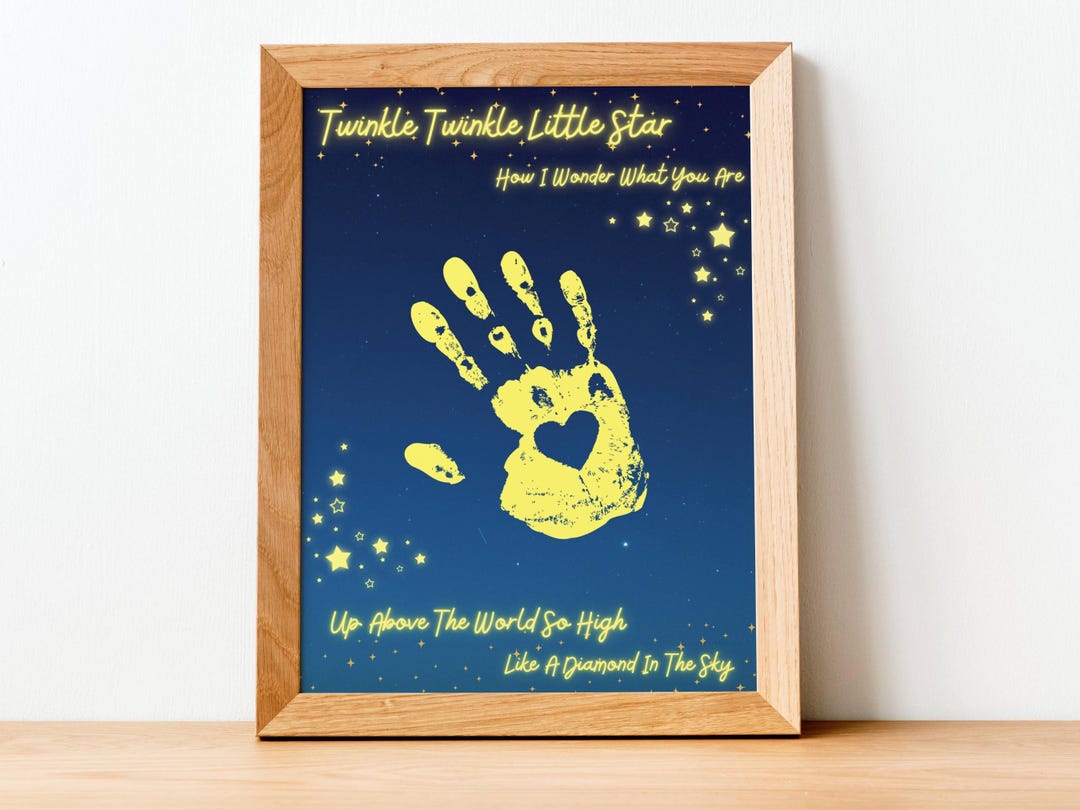 Twinkle Star Handprint Craft Template, Baby Keepsake, Daycare Activity ...