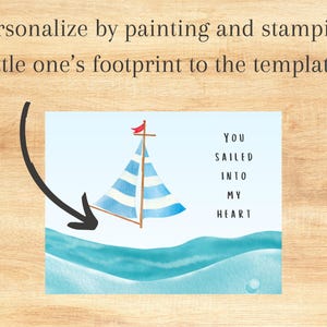 Boat Footprint Craft, Baby Keepsake, Daycare Activity, Daycare Craft ...