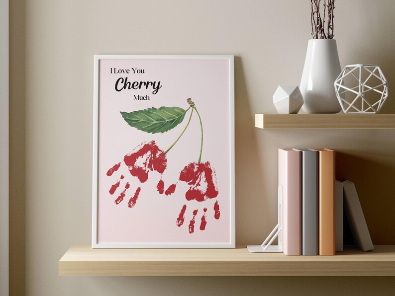 Cherry Handprint Craft, Baby Keepsake, Daycare Activities, Crafts for ...