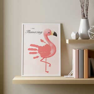 Flamingo Handprint Craft, Animal Crafts, Baby Keepsake, Daycare Crafts ...