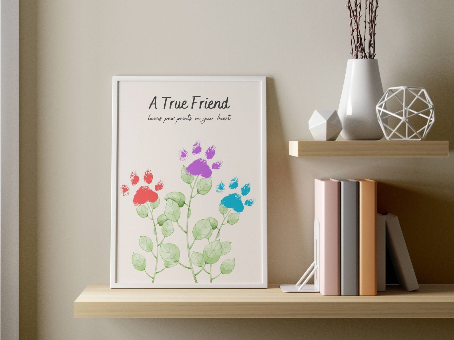 Personalized Pet Paw Craft, Paw Print Art, Dog Paw Craft, Cat Paw Craft ...