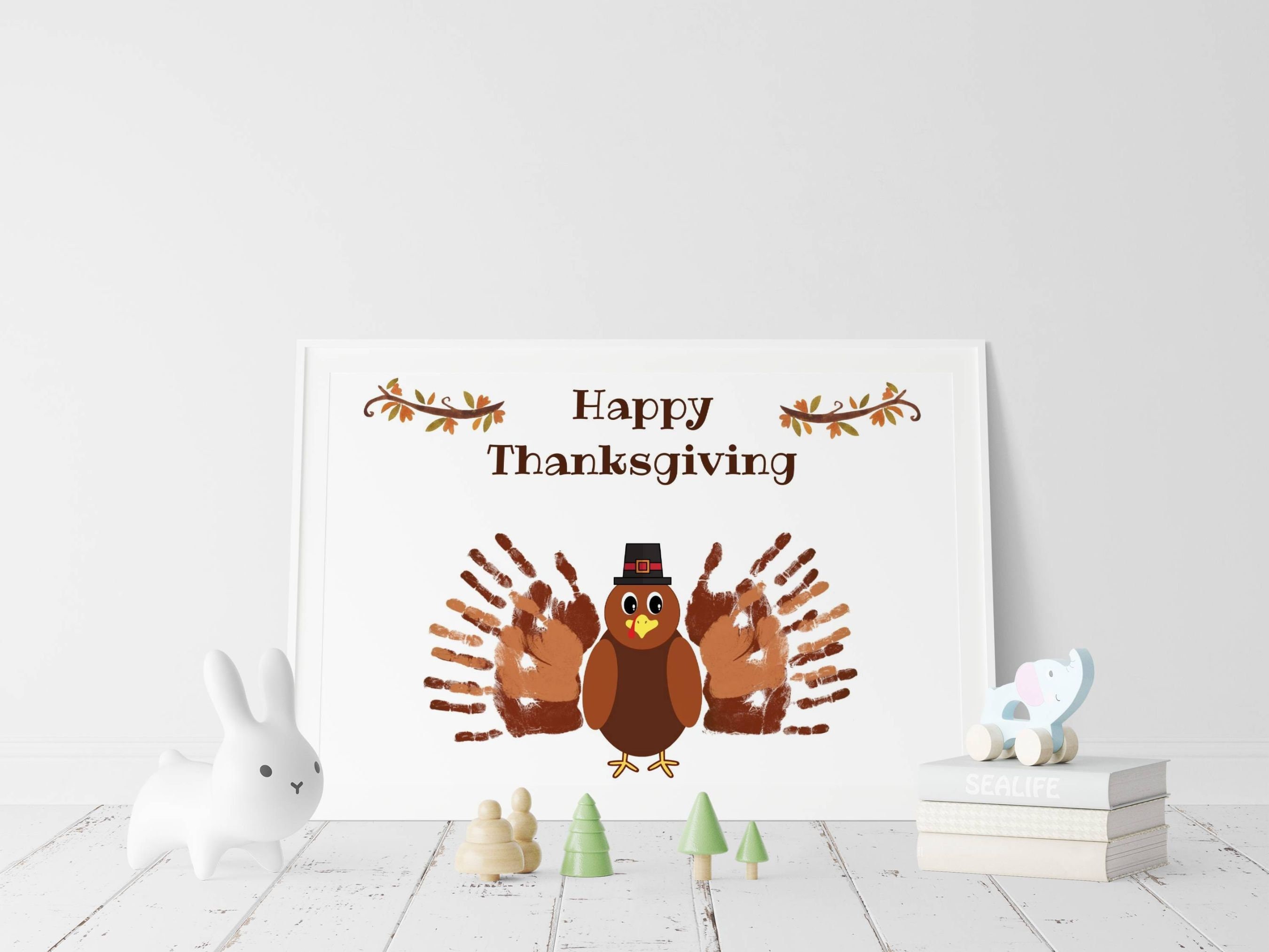 Thanksgiving Handprint Craft, Thanksgiving Turkey Art, Daycare ...