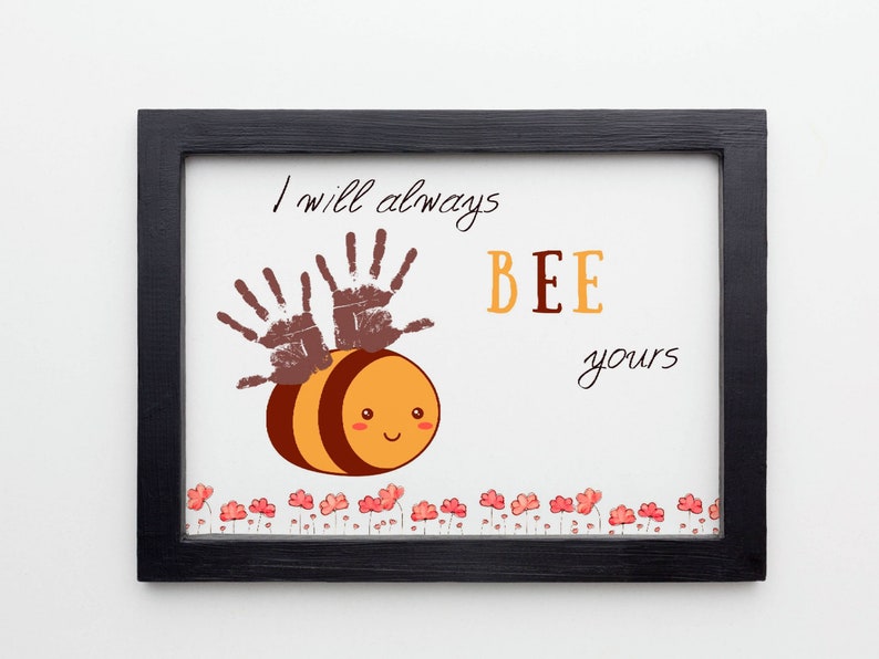Bee Handprint Craft Bee Art Daycare Craft Baby Keepsake - Etsy
