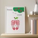 Apple Footprint Craft, Footprint Art, Baby Keepsake, Toddler Craft ...