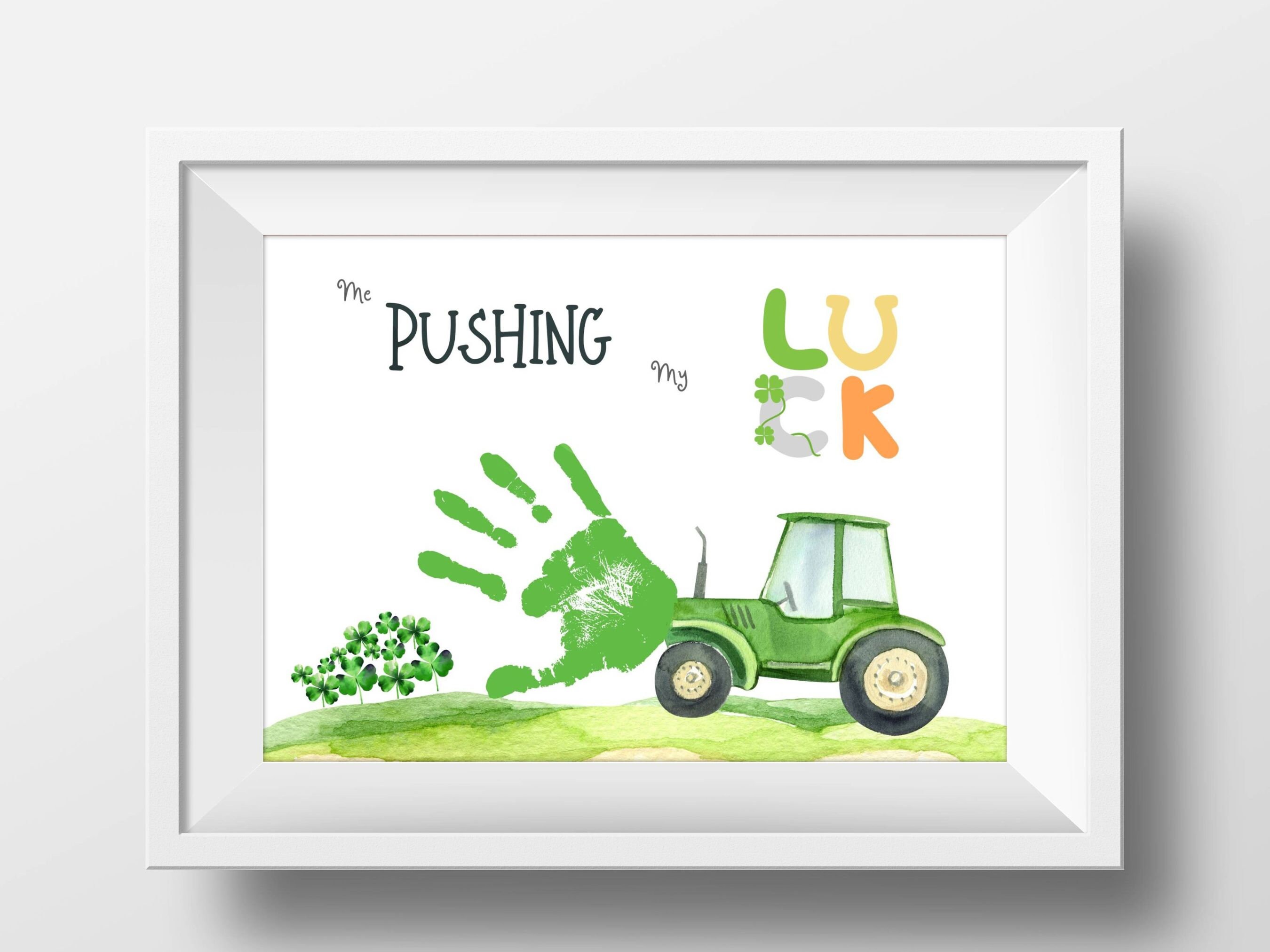 St. Patrick's Day Handprint Craft, Pushing My Luck Tractor Craft, Baby ...