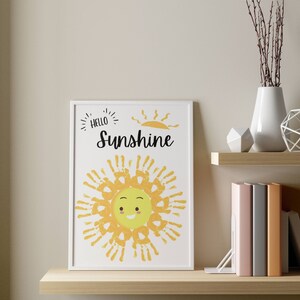 Sun Handprint Craft, Sunshine Footprint Art, Summer Crafts, Daycare ...