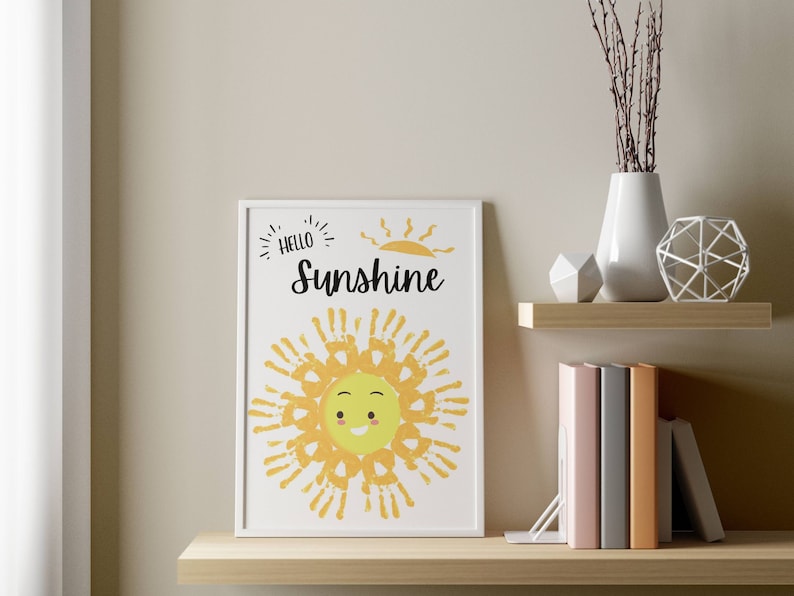 Sun Handprint Craft Sunshine Footprint Art Summer Crafts - Etsy
