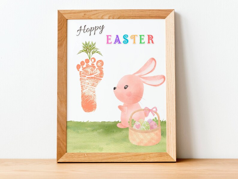 Hoppy Easter Footprint Craft, Baby Keepsake (PDF & JPG) - Etsy