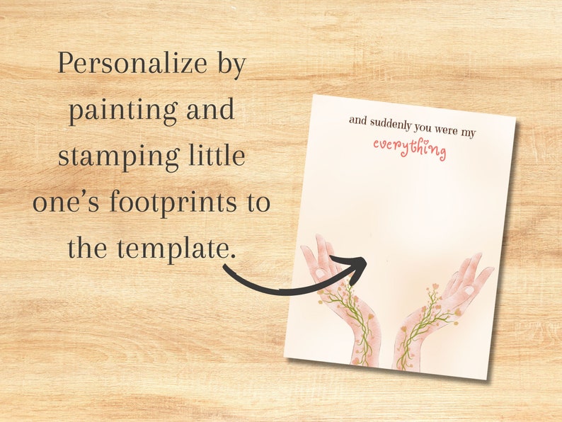 Printable Footprint Craft, Baby Keepsake, Gift for Mom, Mother's Day ...