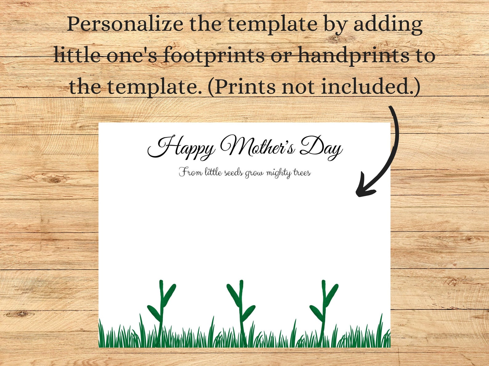 Mother's Day Flower Footprint Art Printable Footprint - Etsy