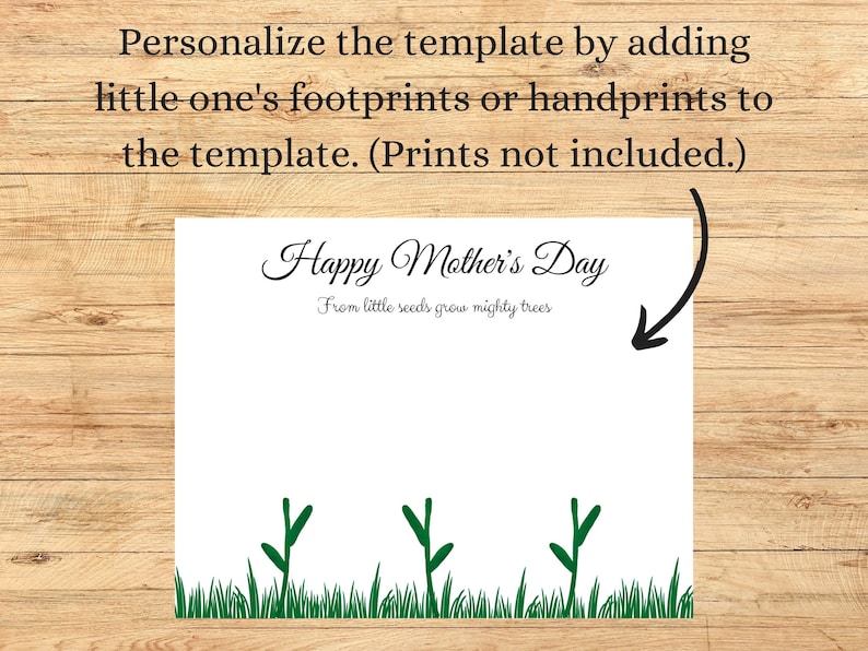 Mother's Day Flower Footprint Art Printable Footprint - Etsy