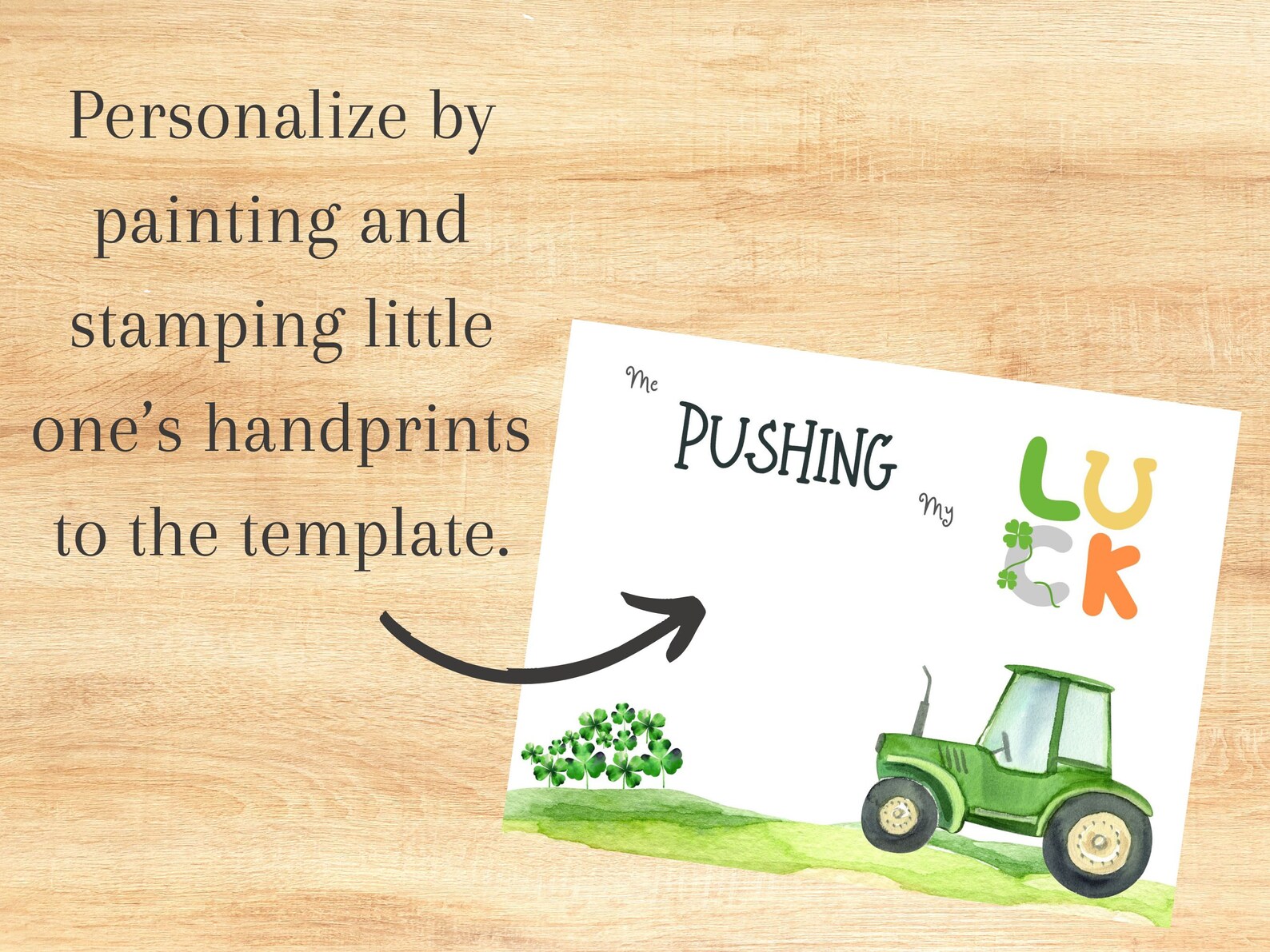 St. Patrick's Day Handprint Craft, Pushing My Luck Tractor Craft, Baby ...