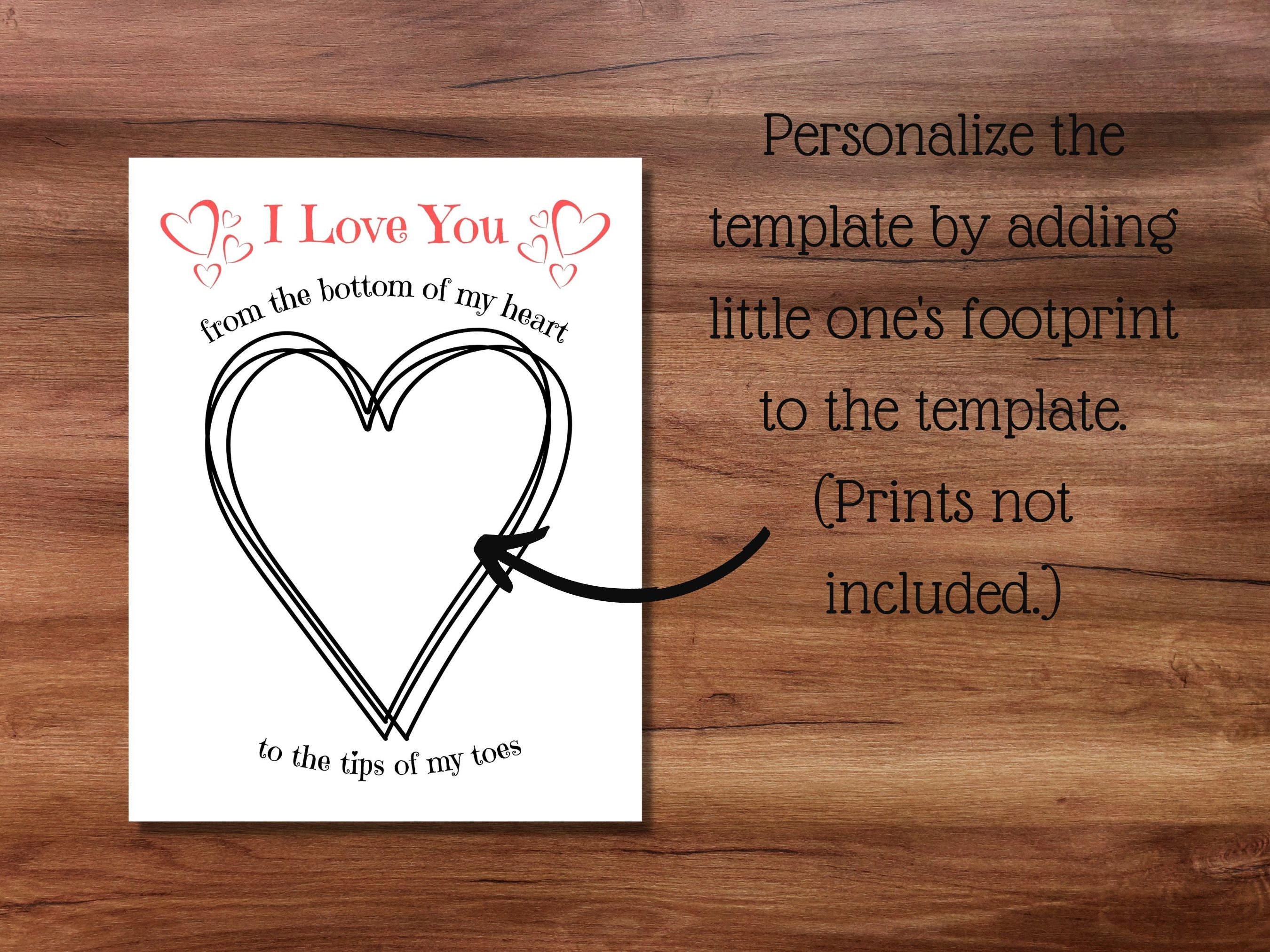 Heart Footprint Craft, Baby Keepsake, Daycare Activity, Toddler Craft ...