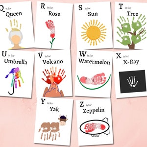 Alphabet Art, Footprint, Handprint and Fingerprint Craft, Toddler ...