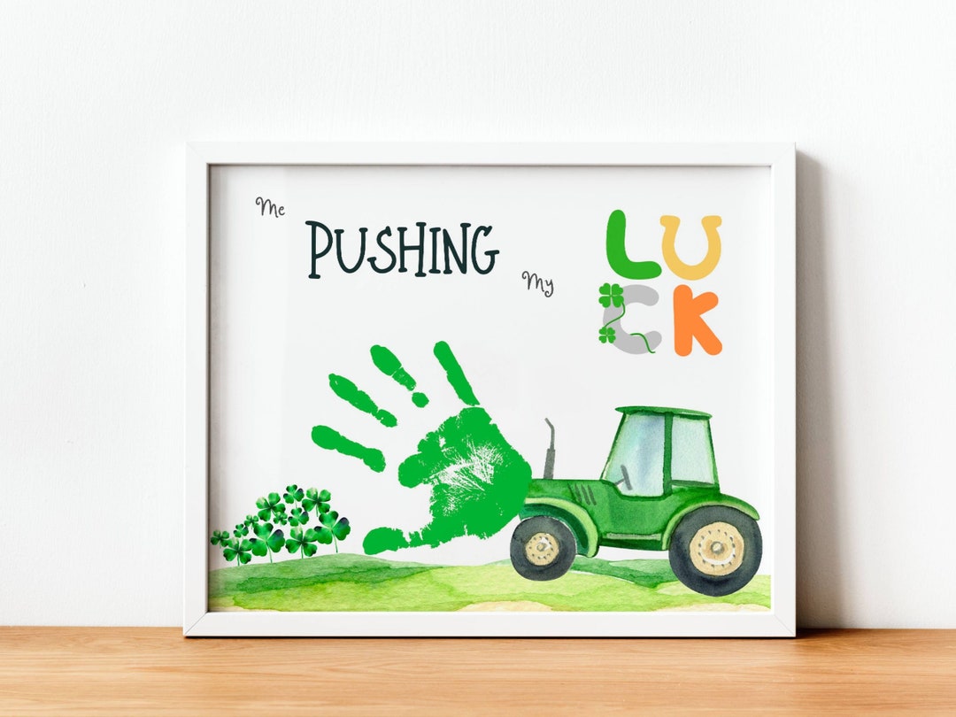 St. Patrick's Day Handprint Craft, Pushing My Luck Tractor Craft, Baby ...