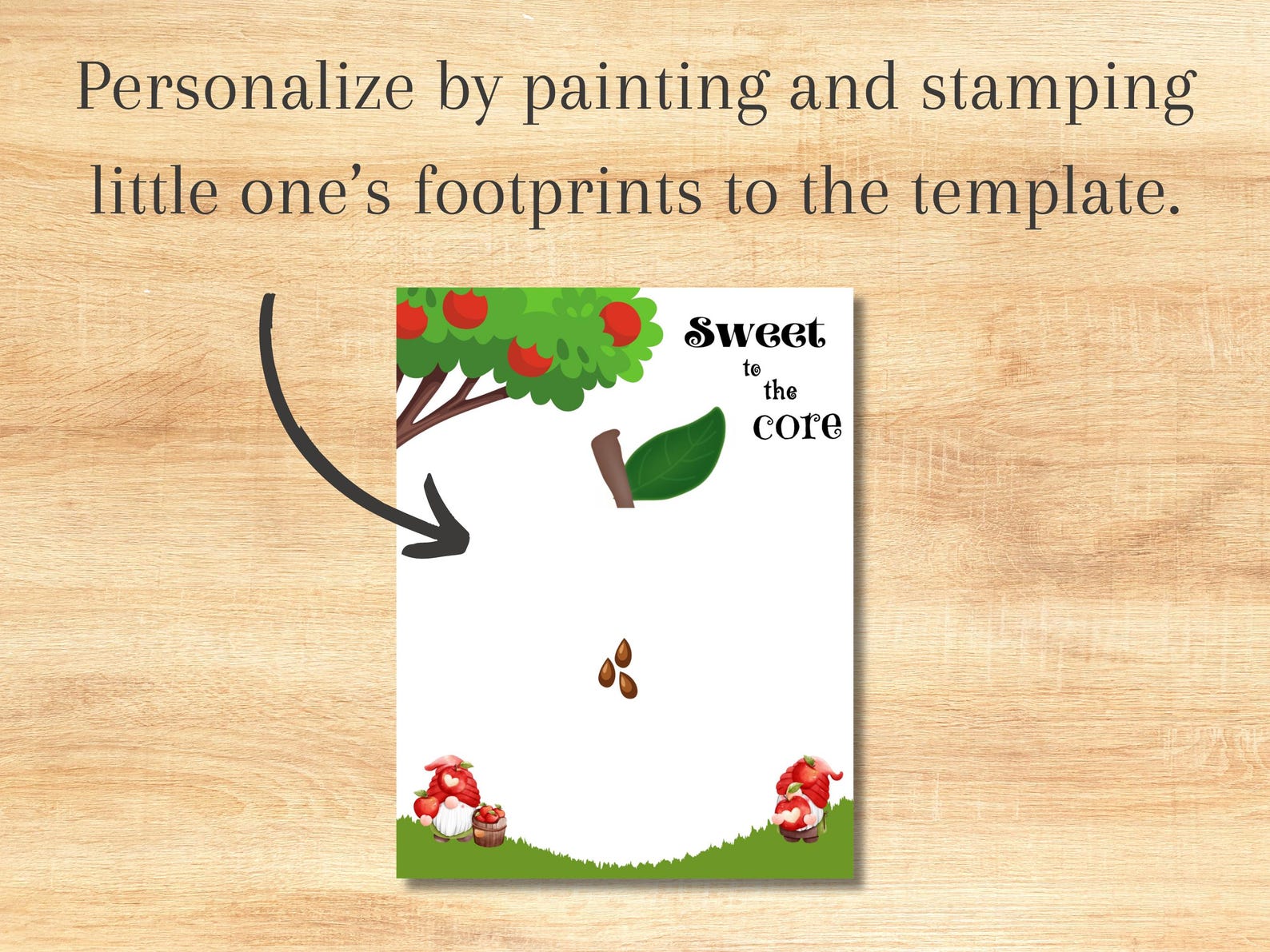 Apple Footprint Craft, Baby Keepsake, Daycare Craft, Teacher ...