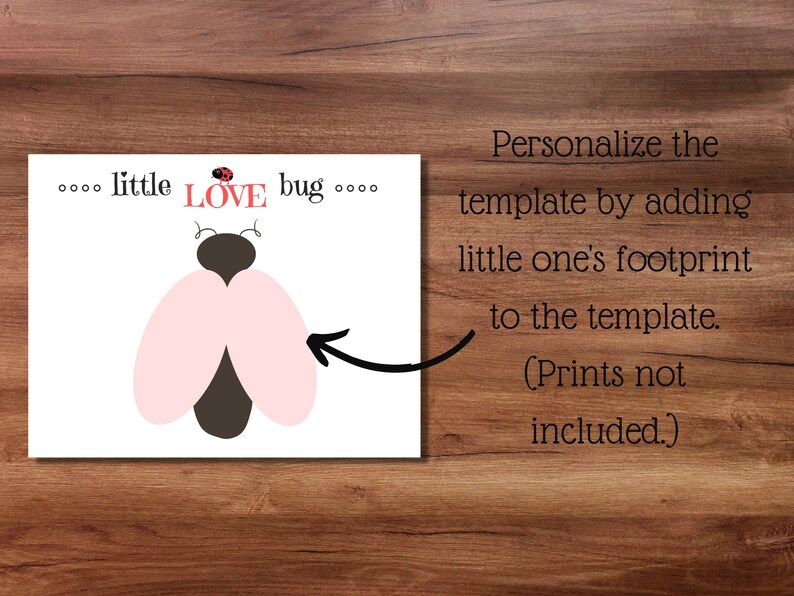 Ladybug Footprint Art, Printable Crafts for Kids, Baby Keepsake, Baby ...