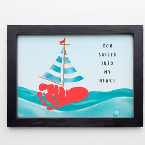 Boat Footprint Craft, Baby Keepsake, Daycare Activity, Daycare Craft ...
