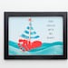 Boat Footprint Craft, Baby Keepsake, Daycare Activity, Daycare Craft ...