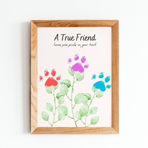Personalized Pet Paw Craft, Paw Print Art, Dog Paw Craft, Cat Paw Craft ...