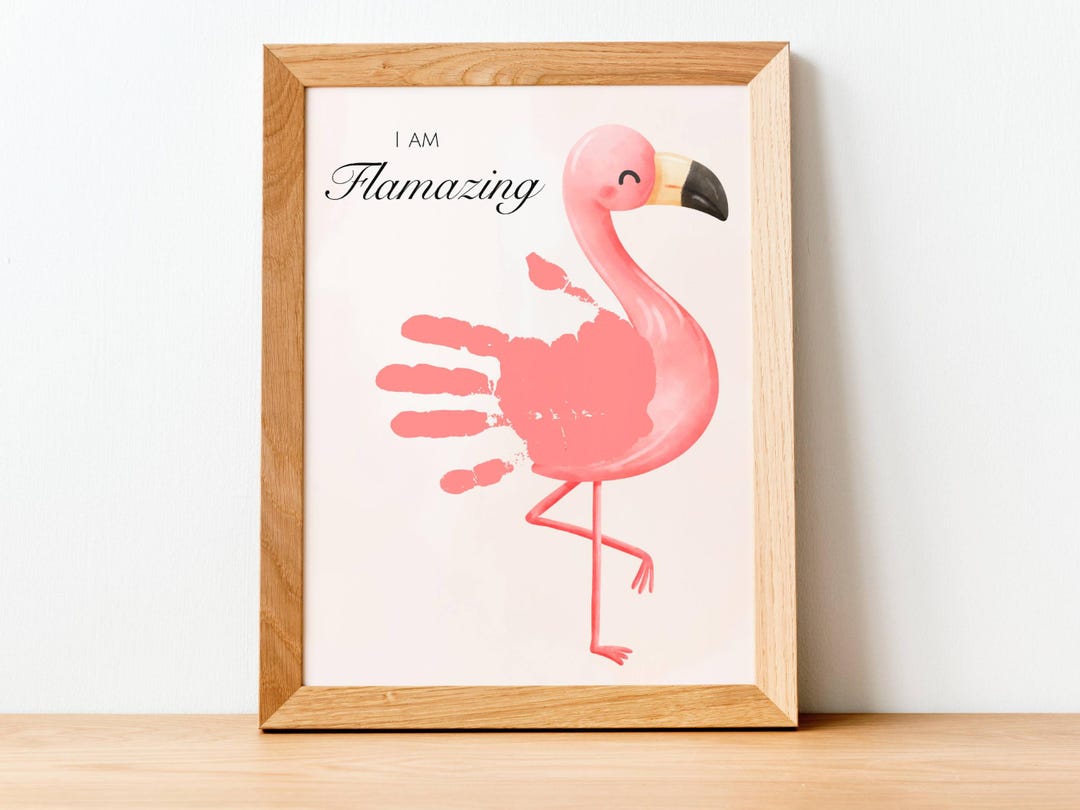 Flamingo Handprint Craft, Animal Crafts, Baby Keepsake, Daycare Crafts ...