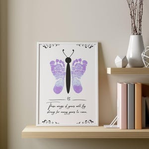 Butterfly Footprint Art, Baby Keepsake Craft (PDF, JPG, PNG) - Etsy