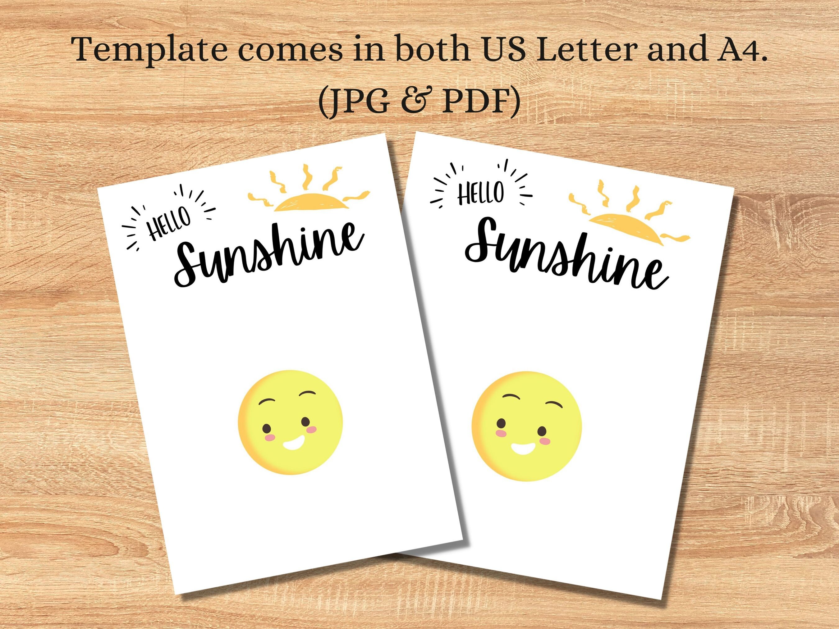 Sun Handprint Craft Sunshine Footprint Art Summer Crafts - Etsy