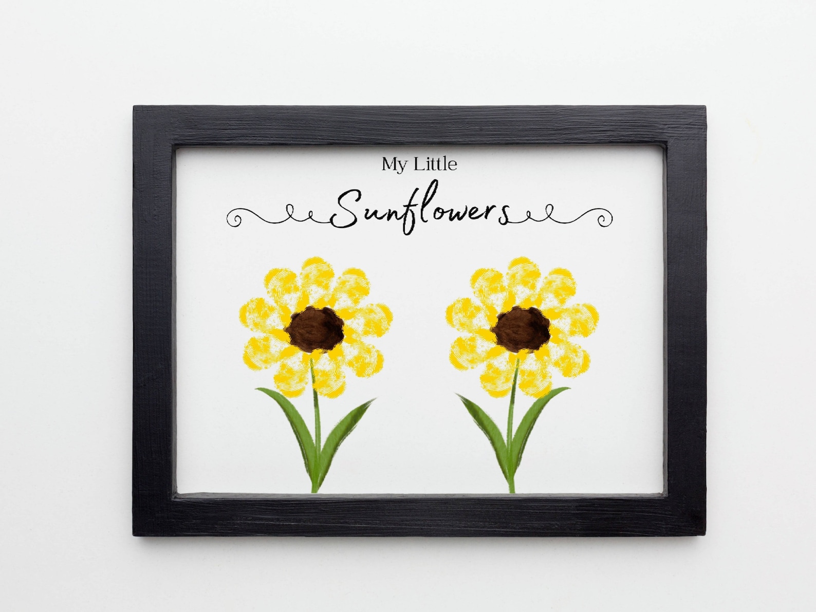 Sunflower Fingerprint Keepsake Art, Summer Kid Craft (PDF, JPG, PNG) - Etsy