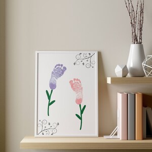 Flower Footprint Craft, Footprint Art, Baby Keepsake, Daycare Craft ...