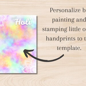 Holi Handprint Craft, Baby Keepsake, Crafts for Kids, Printable Craft ...