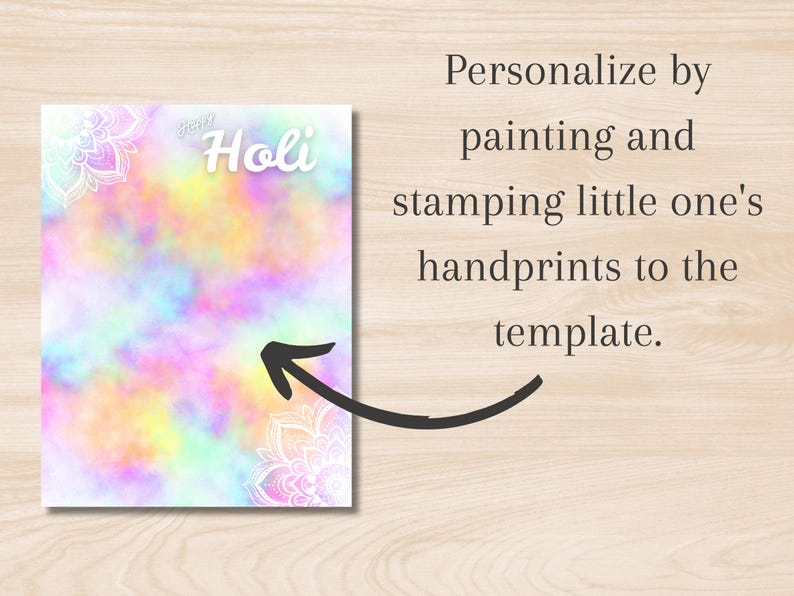 Holi Handprint Craft, Baby Keepsake, Crafts for Kids, Printable Craft ...