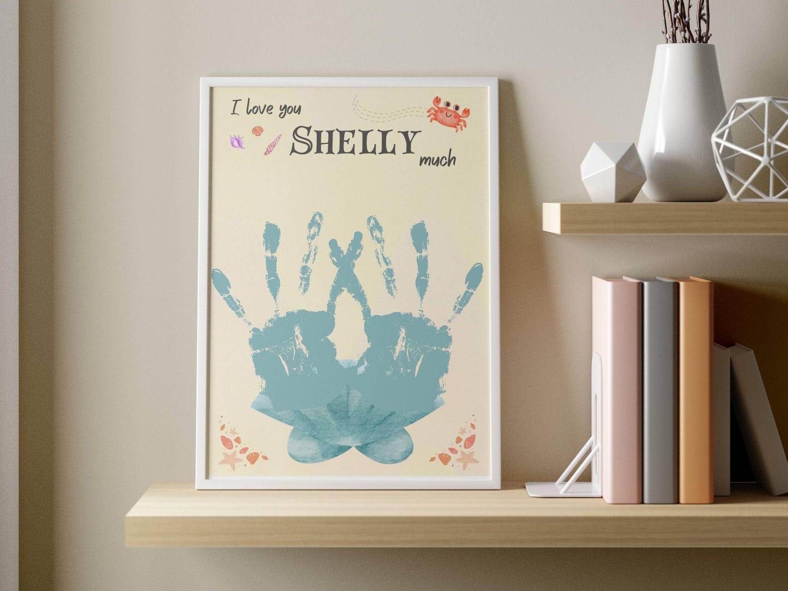 Shell Handprint Craft; Crafts for Kids; Daycare Activity; Baby Keepsake ...
