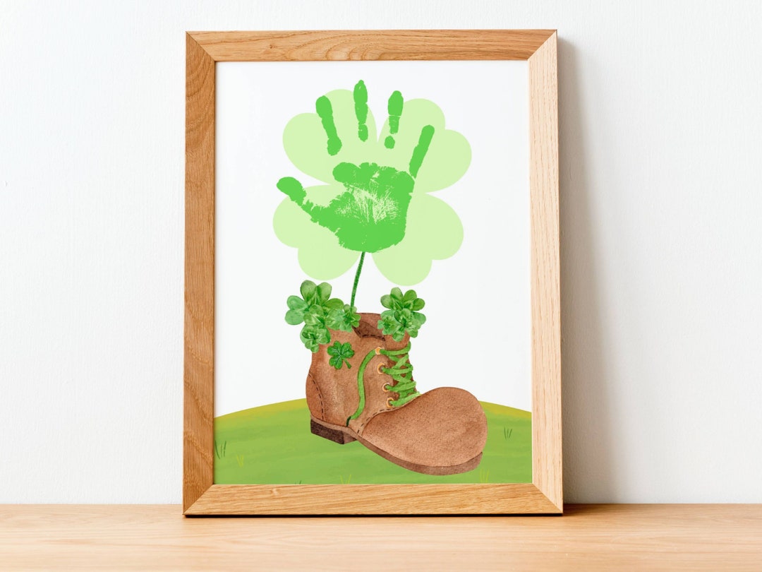 Clover Handprint Craft, St. Patrick's Day Craft, Baby Keepsake, Daycare ...