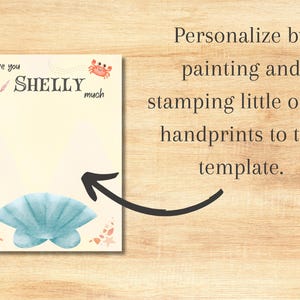 Shell Handprint Craft; Crafts for Kids; Daycare Activity; Baby Keepsake ...