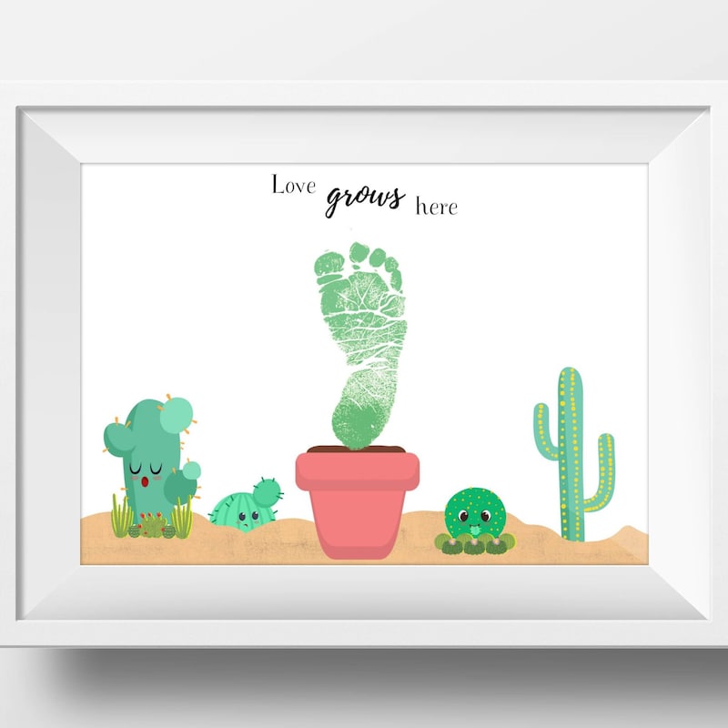 Spring Footprint Art - Etsy