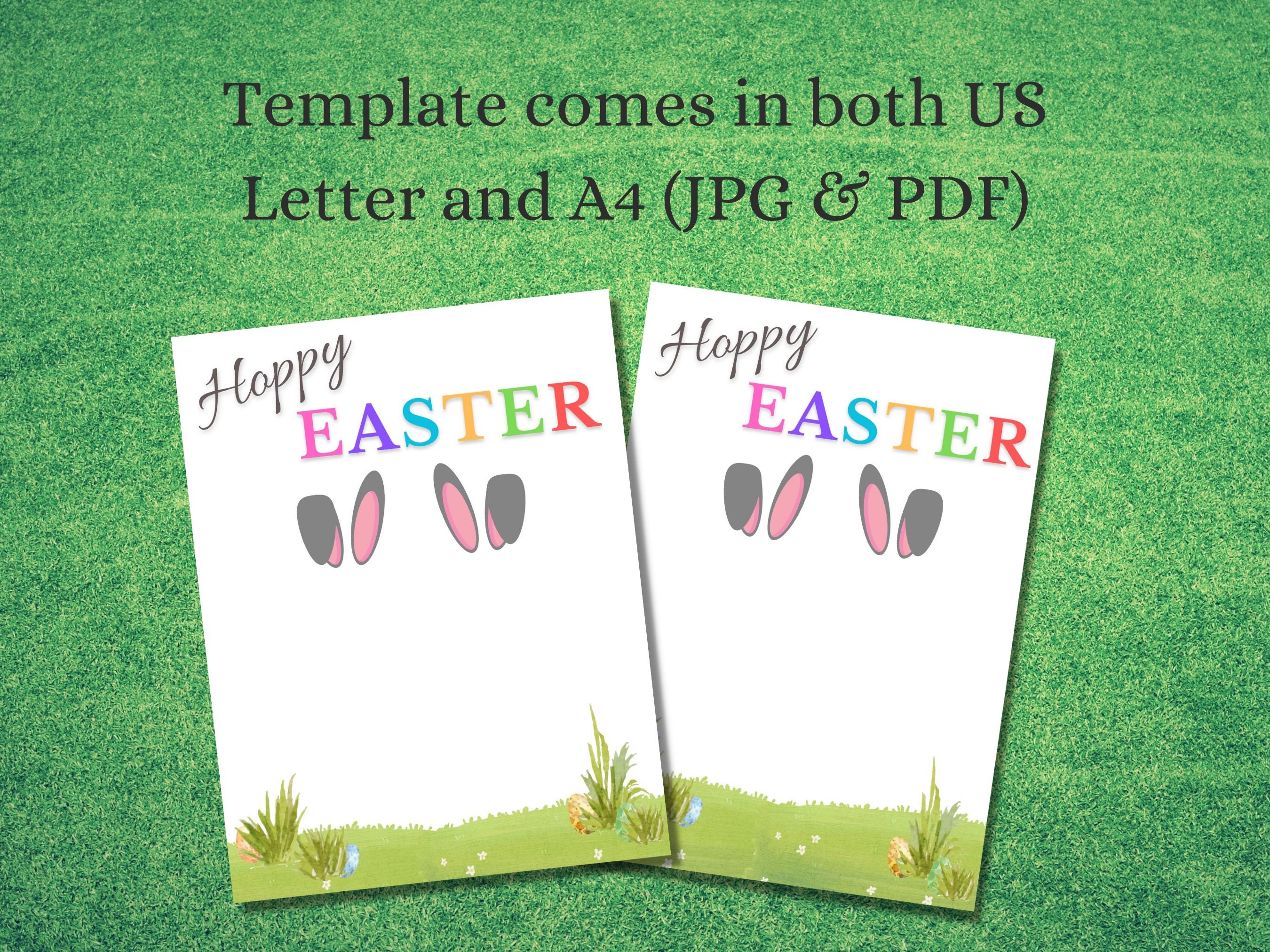 Hoppy Easter Craft Footprint Craft Daycare Craft Easter - Etsy