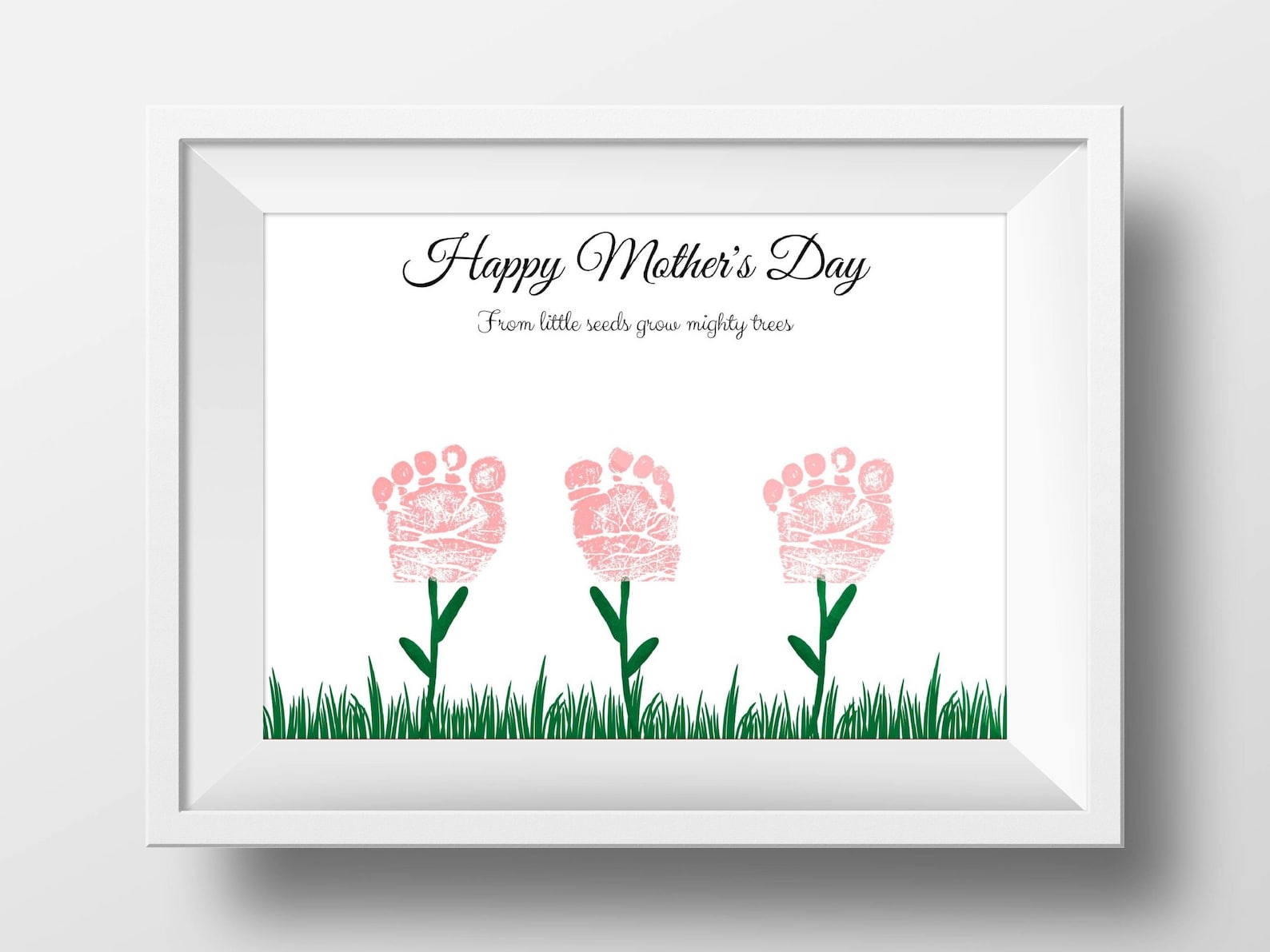 Mother's Day Flower Footprint Art Printable Footprint - Etsy