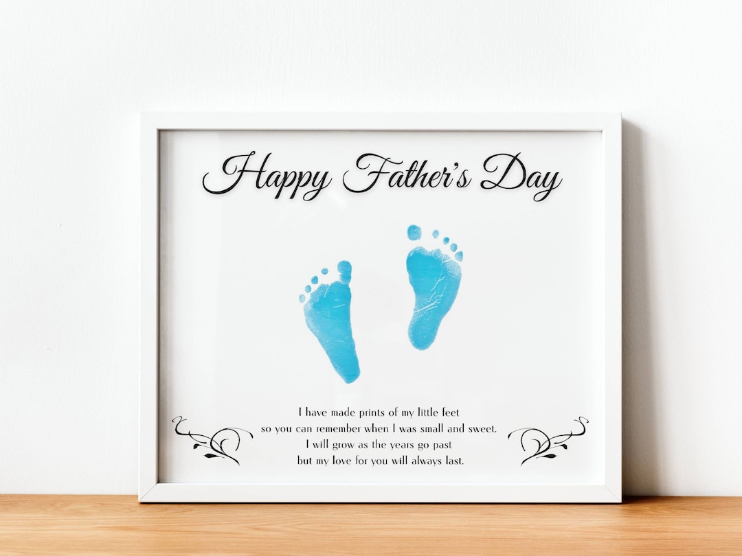 Father's Day Footprint Craft, Footprint Art, Daycare Crafts, Baby ...
