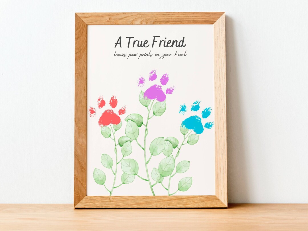 Personalized Pet Paw Craft, Paw Print Art, Dog Paw Craft, Cat Paw Craft ...