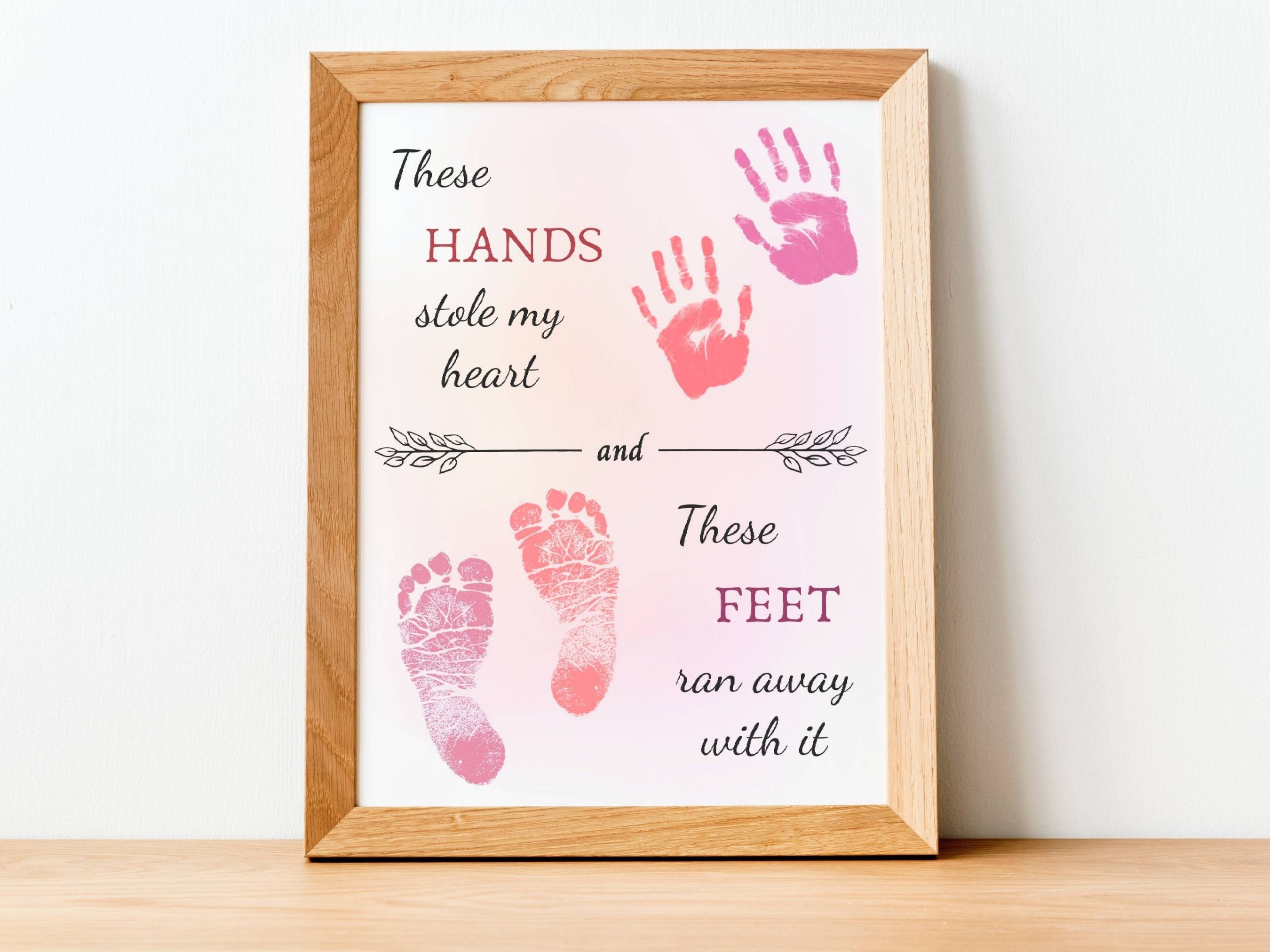 Handprint and Footprint Craft, Printable Craft, Daycare Craft, Baby ...