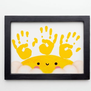 Summer Sun Handprint Craft, Baby Keepsake, Summer Activity, Daycare ...