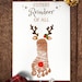 Reindeer Footprint Craft, Christmas Art Template, Printable Christmas ...